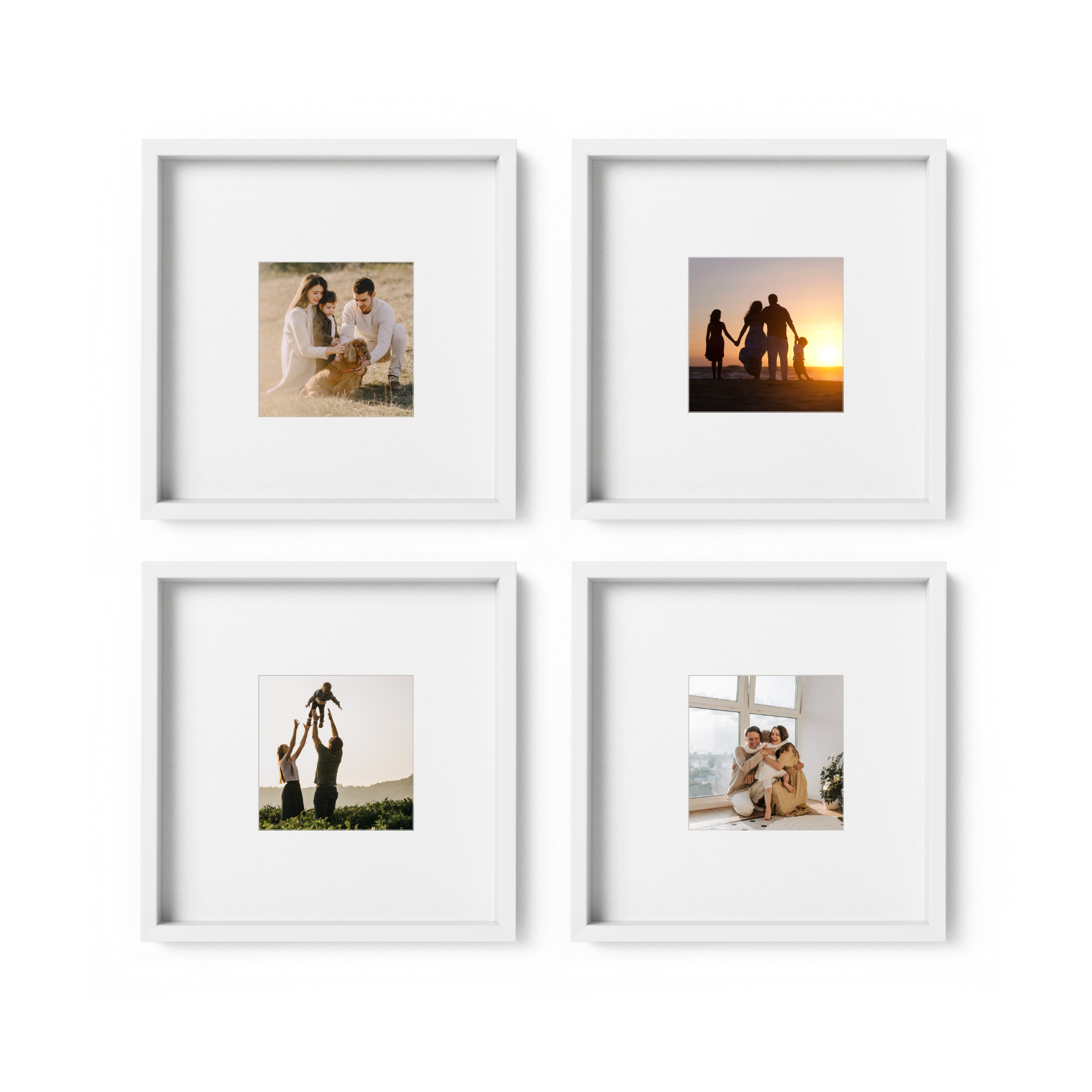 Set of 4 Square Family Photo Frames – Forest Art & Frame cc